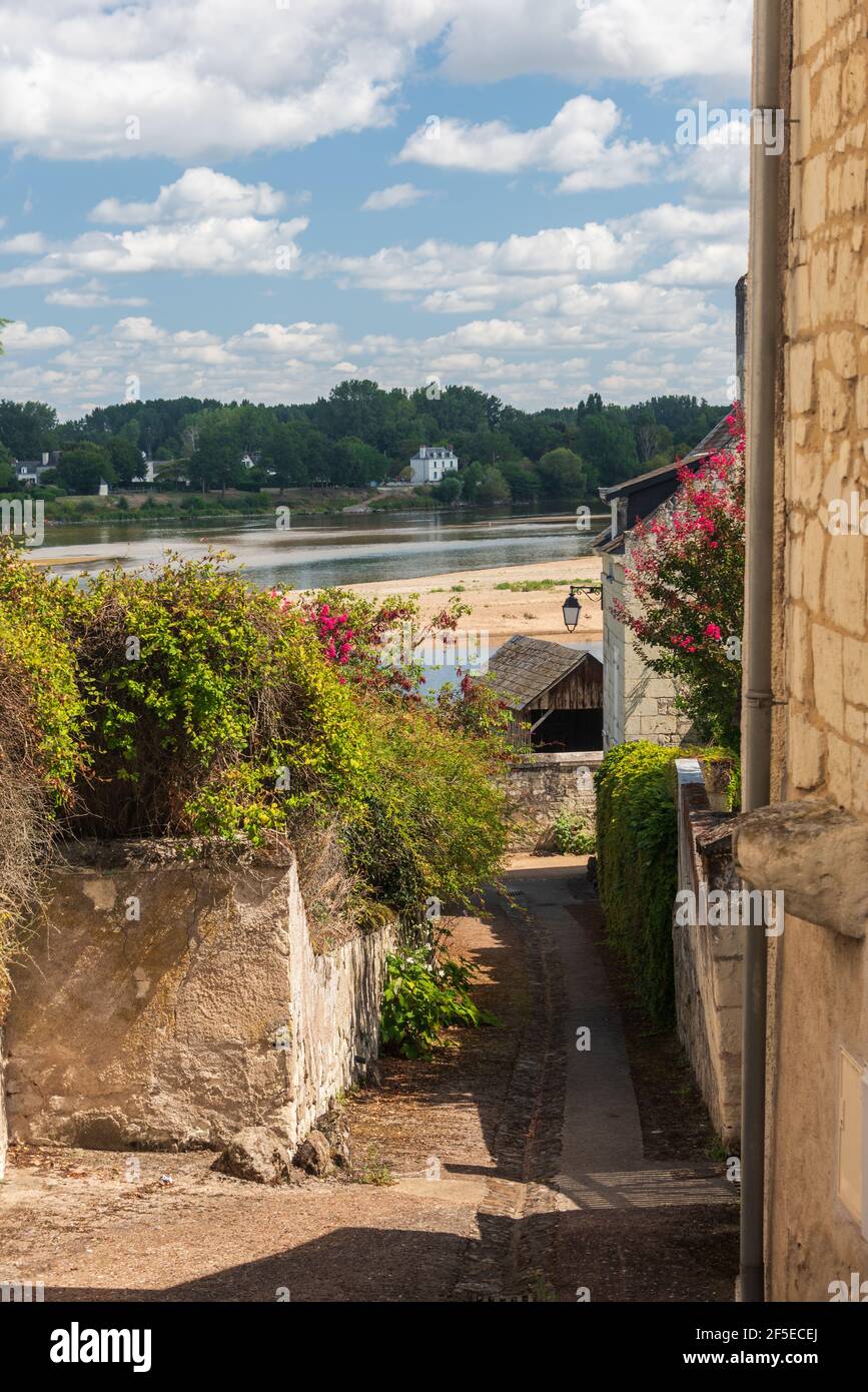 The beautiful village of Candes St Martin which sits at the confluence ...