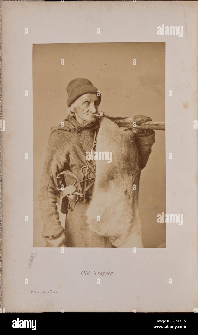 Old Trapper. William Notman (Canadian, born Scotland, 1826 - 1891 Stock ...