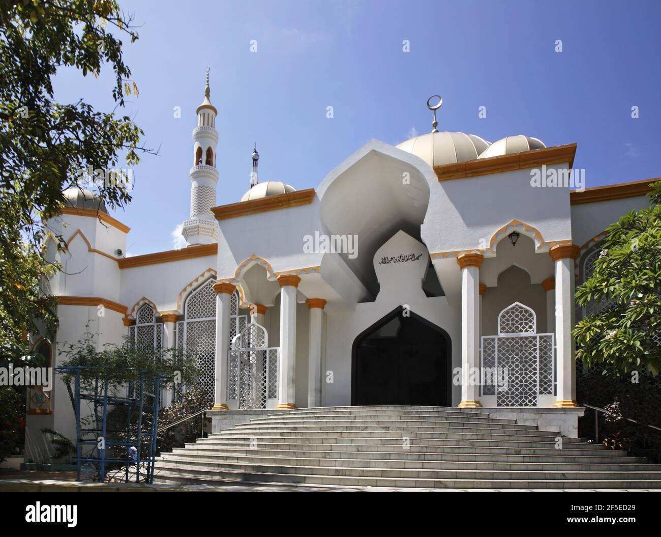 Mosque Masjidhul Salaam in Male. Republic of the Maldives Stock Photo ...