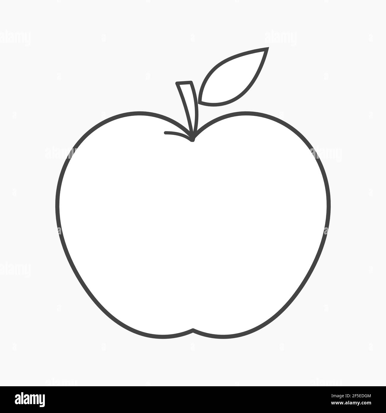 Apple outline shape icon. Vector illustration Stock Vector Image & Art ...