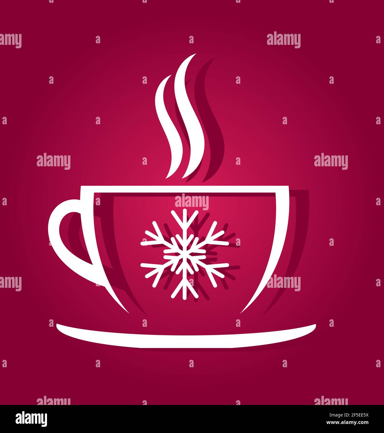 Christmas coffee cup shape illustration Stock Vector Image & Art - Alamy