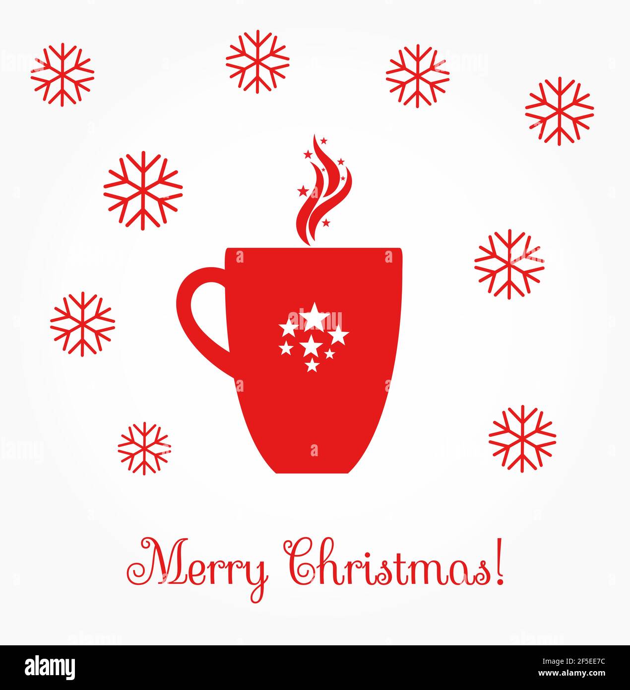 Christmas coffee red mug illustration Stock Vector Image & Art - Alamy