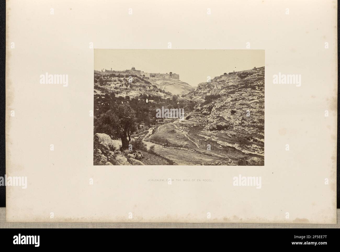 Jerusalem, from the Well of En-Rogel. Francis Frith (English, 1822 ...
