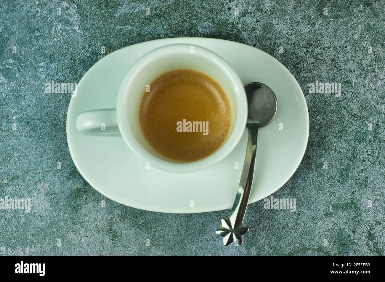 Espresso coffee from above Stock Photo - Alamy