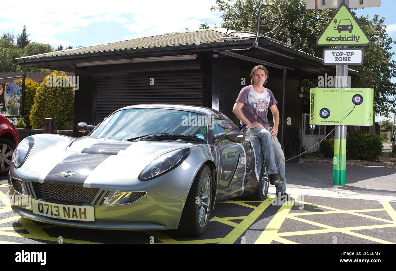 Dale Vince, owner of Ecotricity, at a charging station in Michael's ...