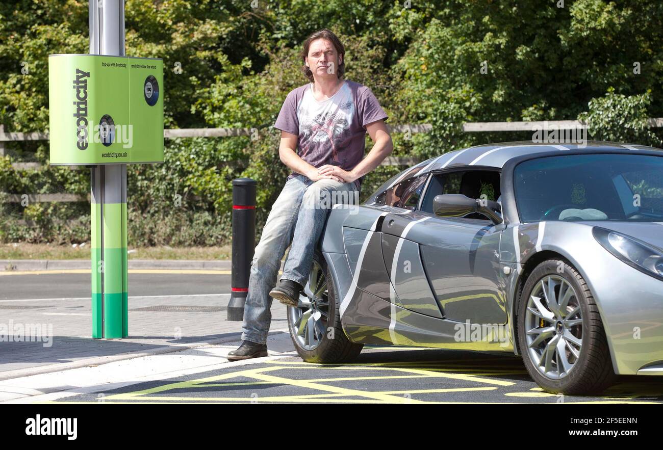 Dale Vince, owner of Ecotricity, at a charging station in Michael's ...