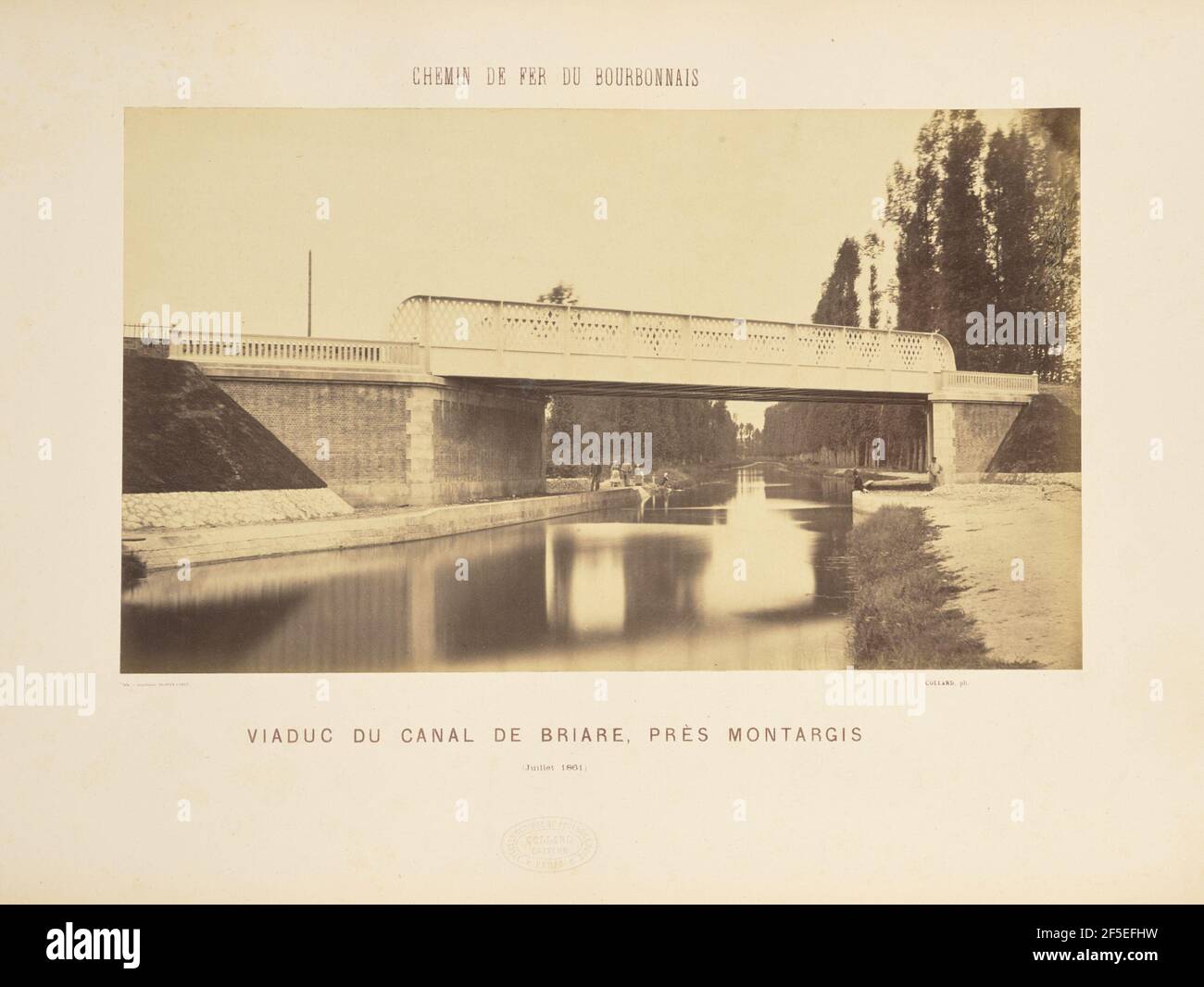 Viaduc du Canal de Briare, Près Montargis. Auguste Hippolyte Collard ...