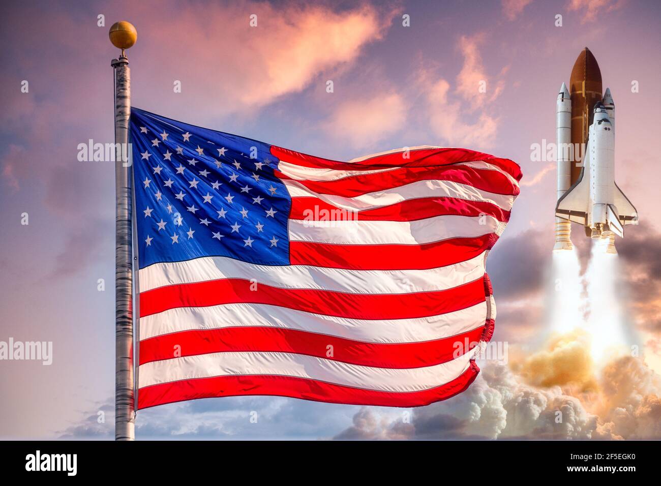 Leadership in space programs, a concept, USA Stock Photo - Alamy