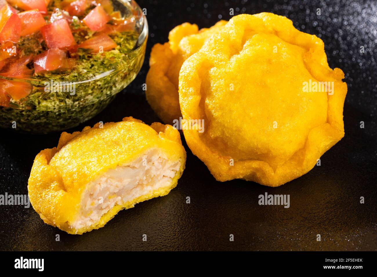 Colombian chicken stuffed cake - Colombian food Stock Photo - Alamy