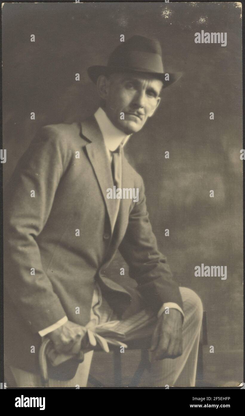 Portrait of a Man with Cane and Gloves. Louis Fleckenstein (American ...