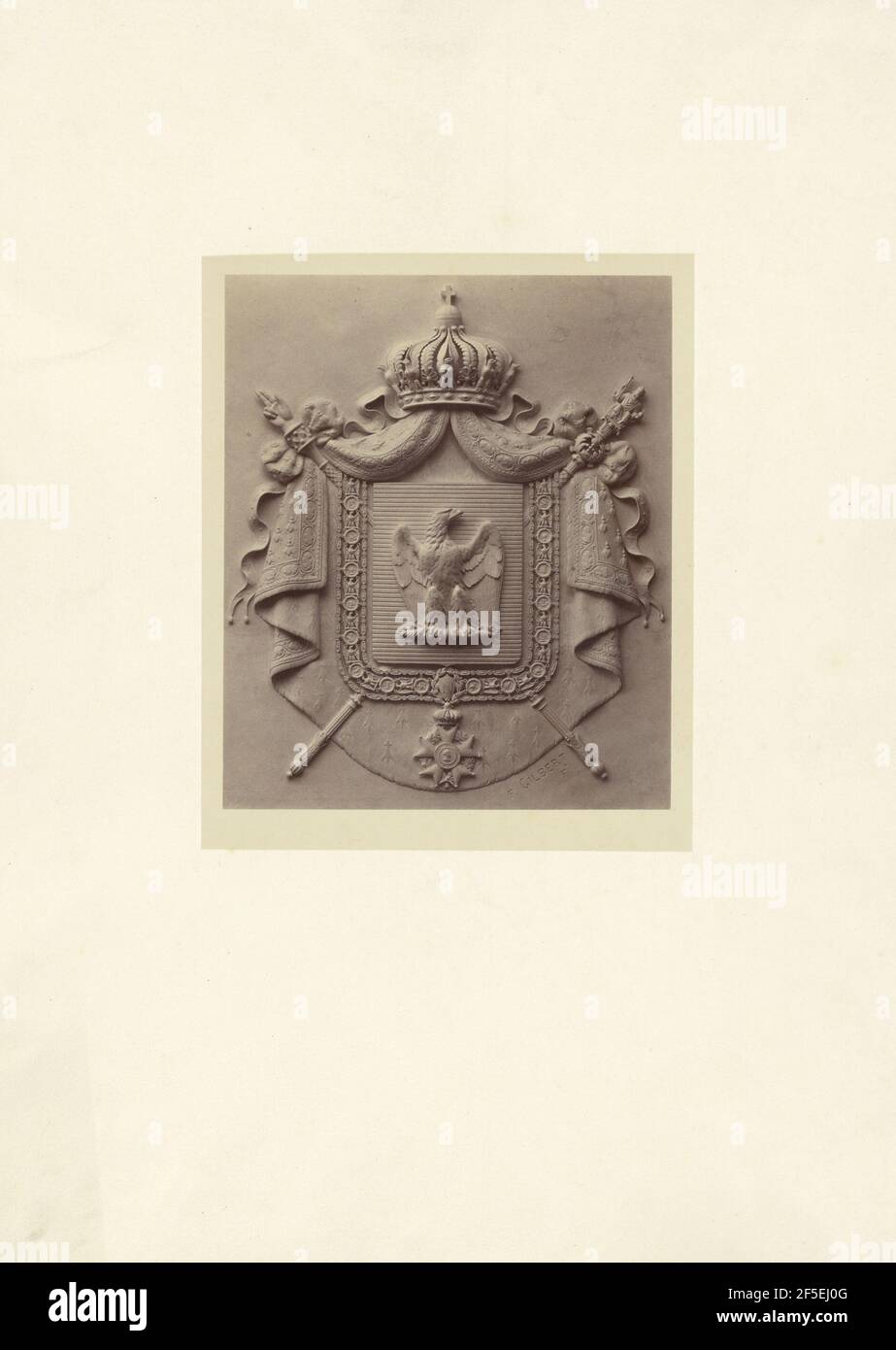 Plaque with the Crest of Napoleon III. Bisson Frères (French, active ...