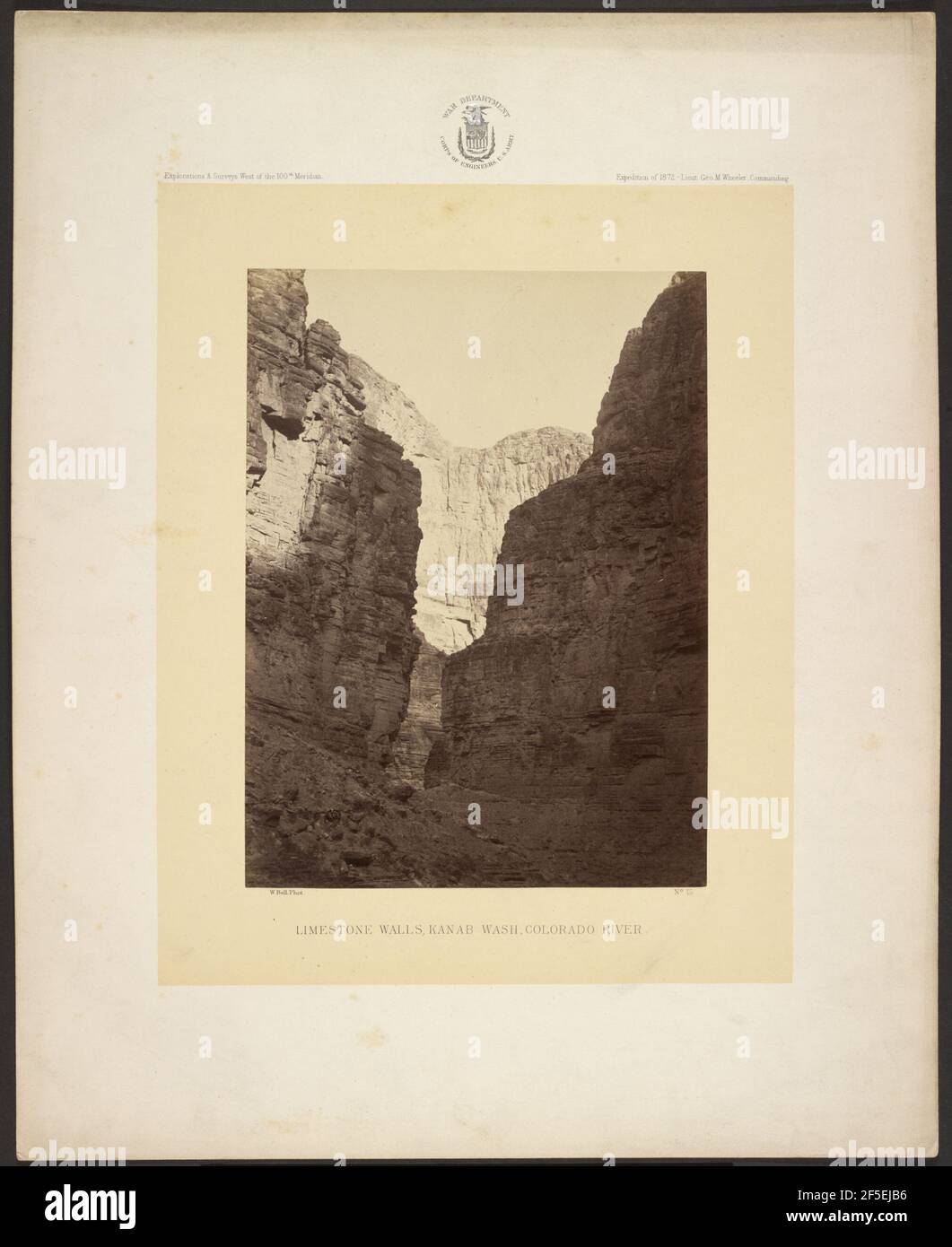 Limestone Walls, Kanab Wash, Colorado River. William H. Bell (American ...