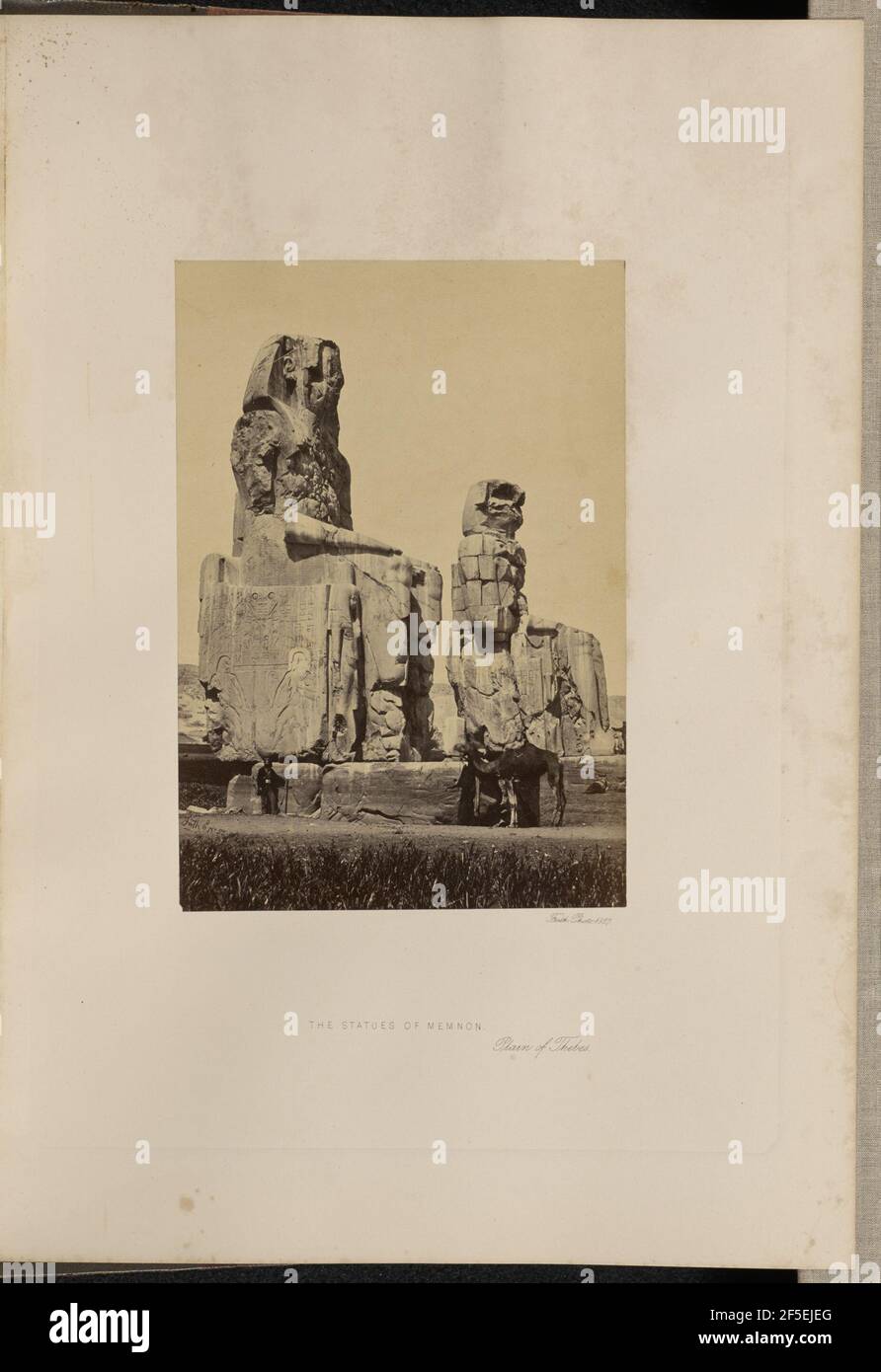The Statues of Memnon, Plain of Thebes. Francis Frith (English, 1822 ...