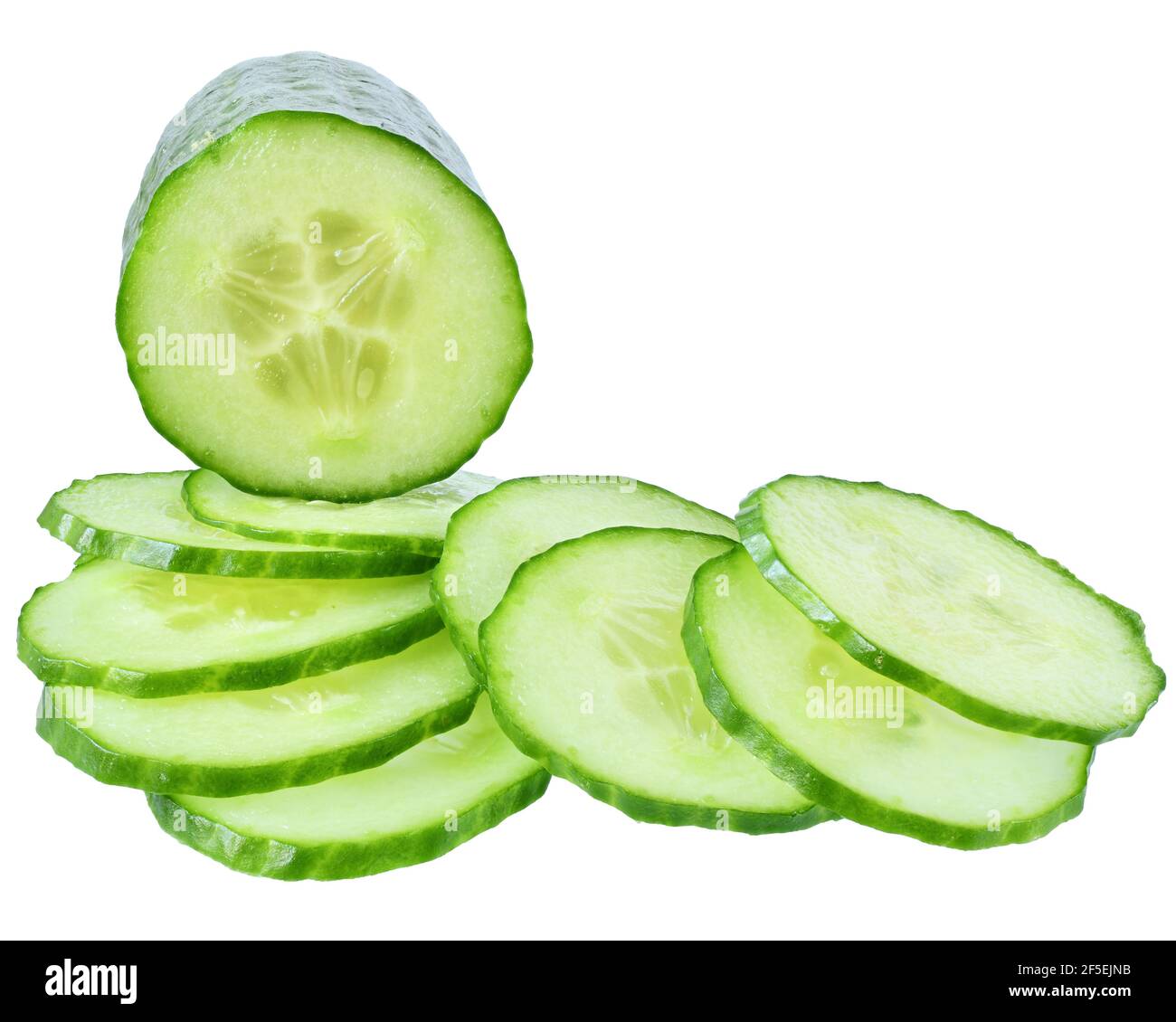 Slice cucumber isolated on hi-res stock photography and images - Alamy