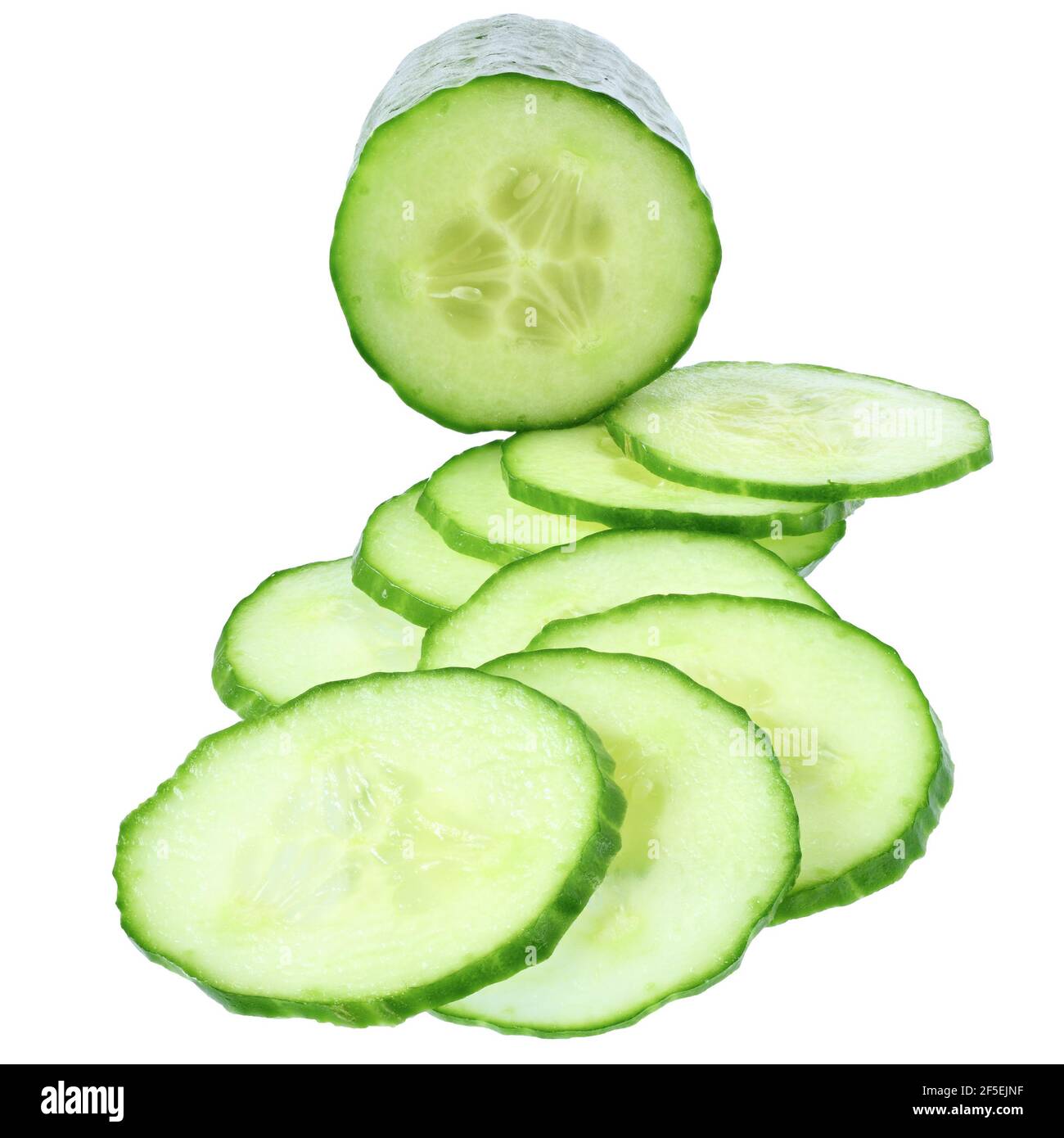 Slice cucumber isolated on hi-res stock photography and images - Alamy