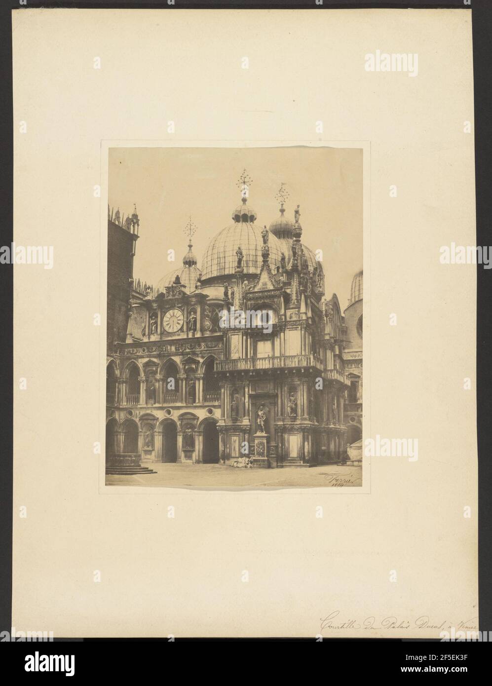 Courtille du Palais Ducal, a Venise. Claude-Marie Ferrier (French, 1811 ...