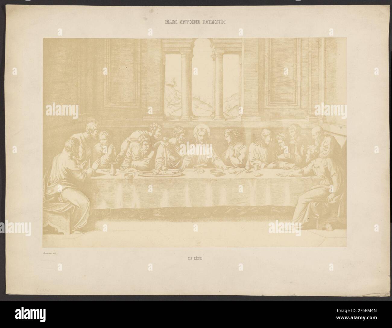Engraving of "The Last Supper". Benjamin Delessert (French, 1817 - 1868 ...