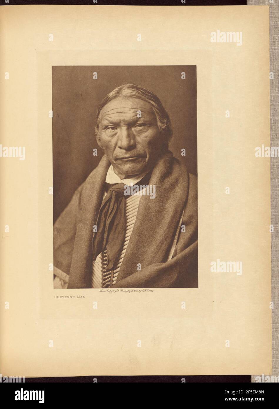 Cheyenne Man. Edward S. Curtis (American, 1868 - 1952 Stock Photo - Alamy