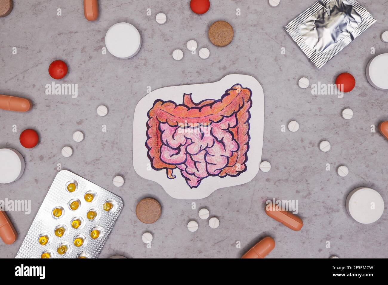 Treatment and prevention intestine diseases with variety of pills ...