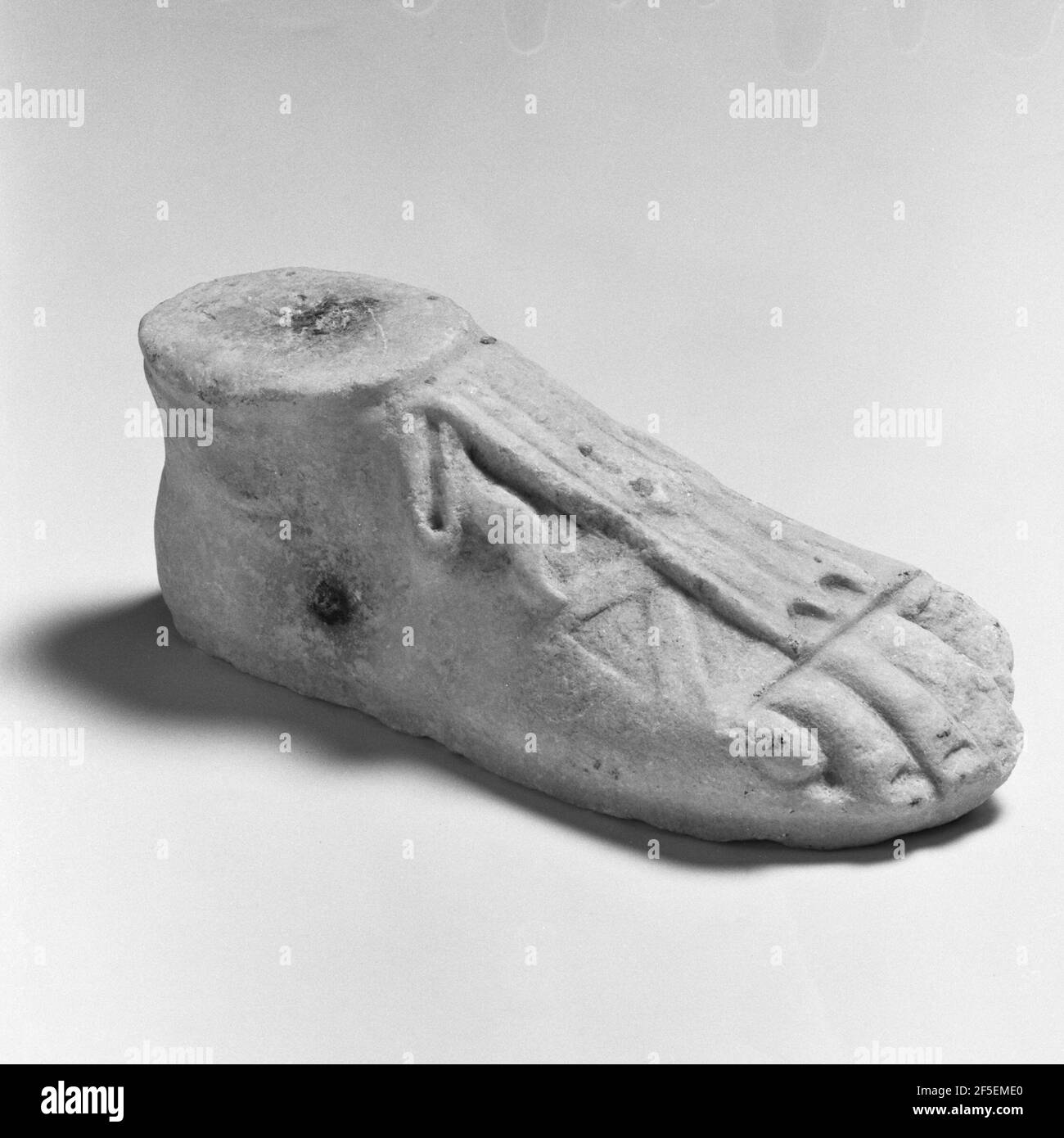 Sandaled Foot from a Statue. Unknown Stock Photo - Alamy