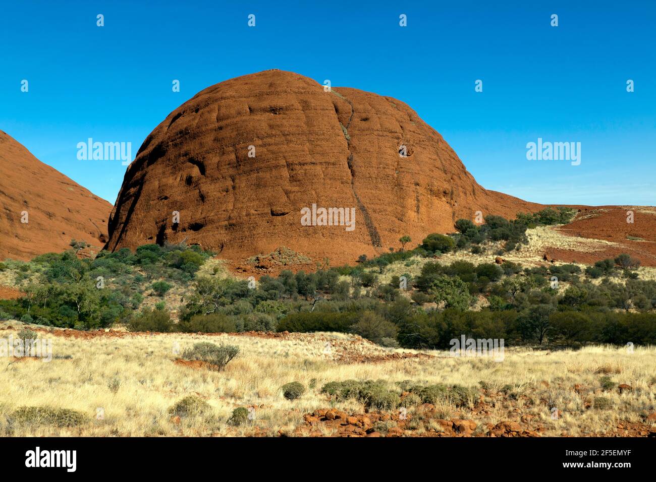 Close-up view of a section of Kata Tjuṯa, a group of large, domed rock ...