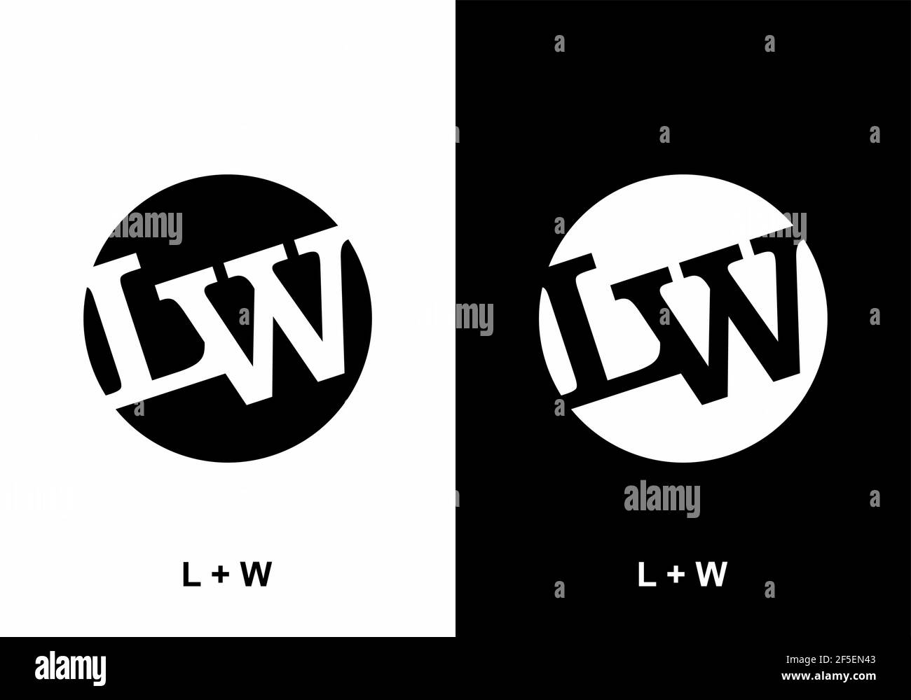 LW initial letter design black and white Stock Vector Image & Art - Alamy