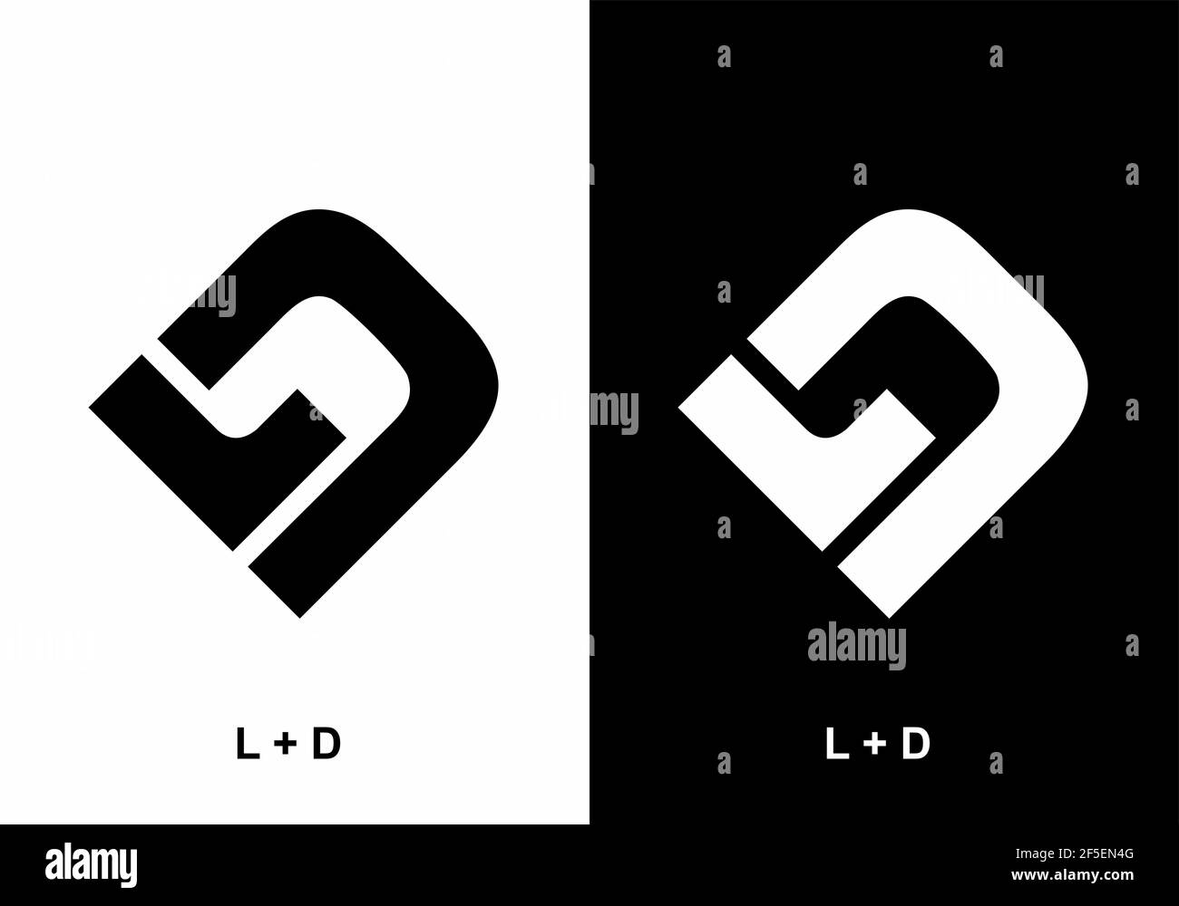 Ld initial Stock Vector Images - Alamy