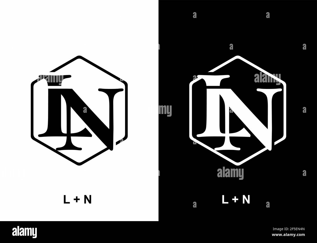 Ln shape Stock Vector Images - Alamy