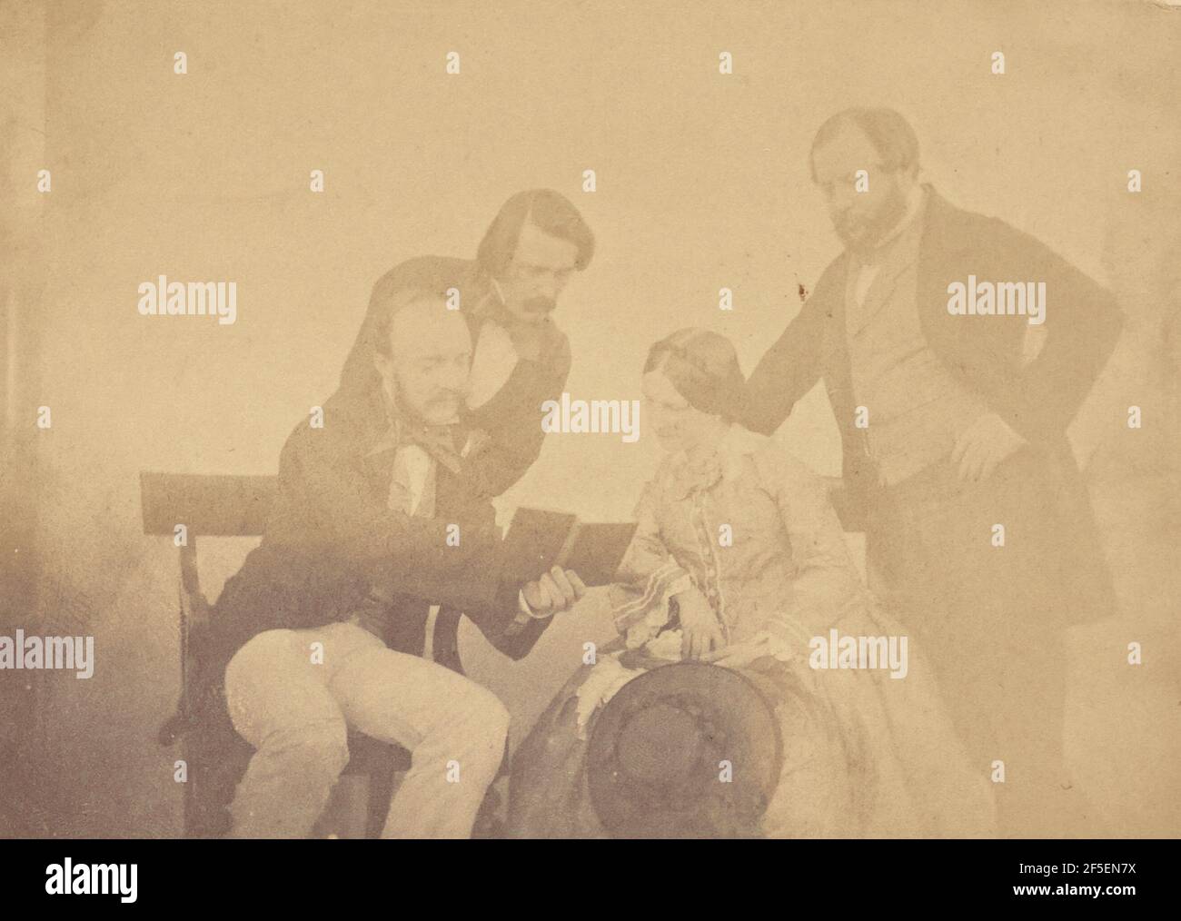 Group portrait of Robert Simson, George E.W. Couper, Mrs. Elizabeth ...