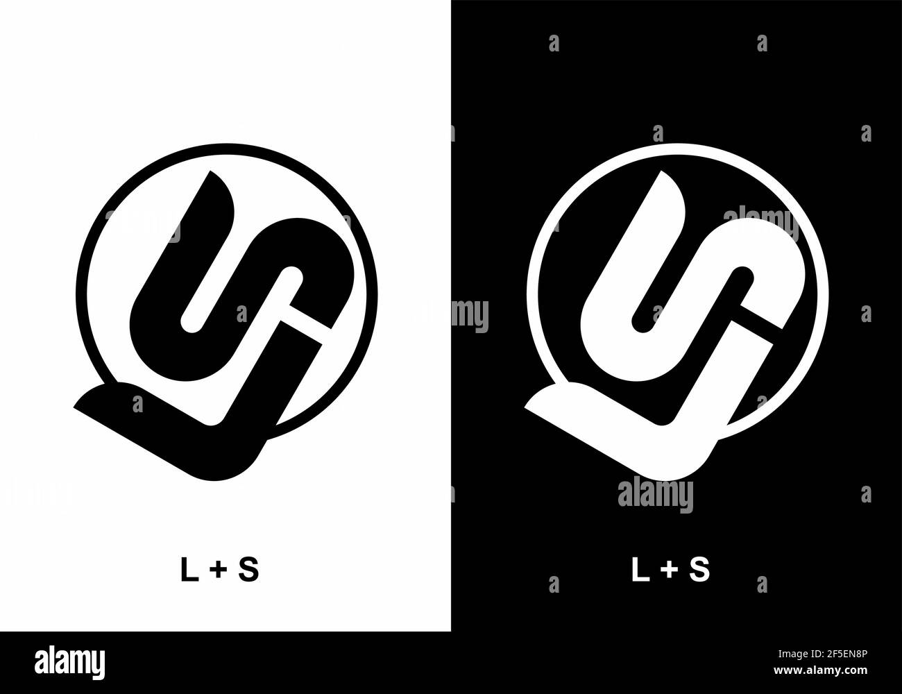 LS initial letter in circle design Stock Vector Image & Art - Alamy