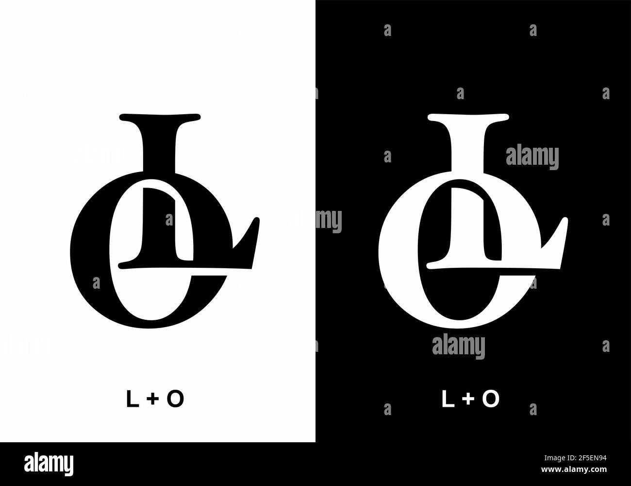 LO initial letter black and white design Stock Vector Image & Art - Alamy