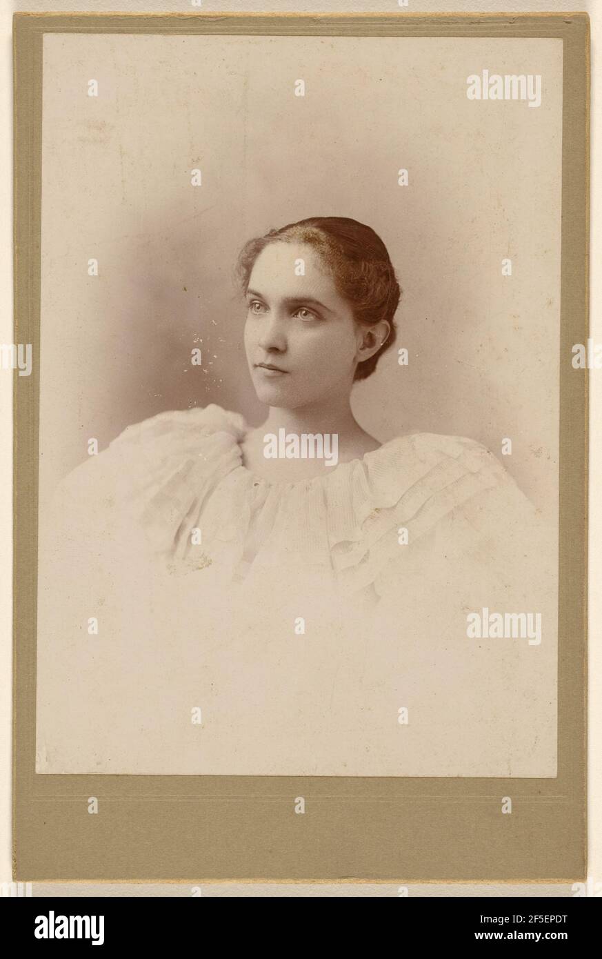Unidentified woman, in 3/4 profile. Unknown Stock Photo - Alamy