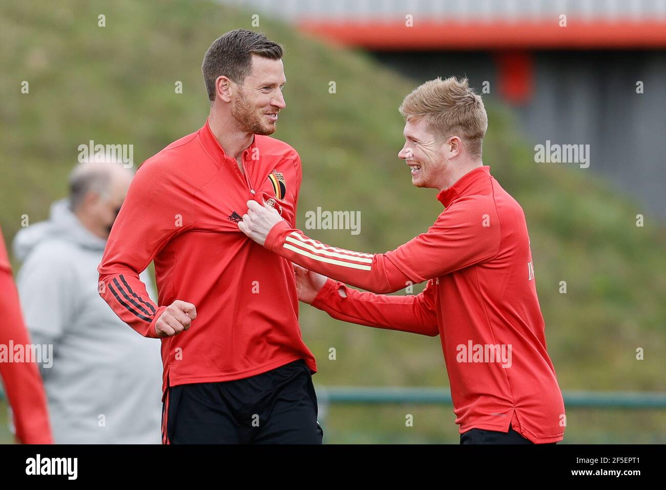 Belgium's Jan Vertonghen and Belgium's Kevin De Bruyne pictured during ...