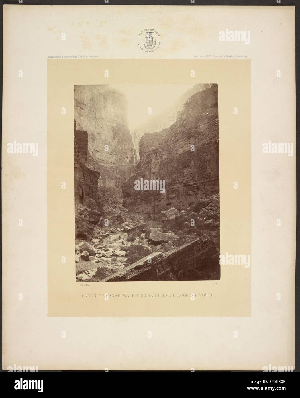 Cañon of Kanab Wash, Colorado River, Looking North. William H. Bell ...