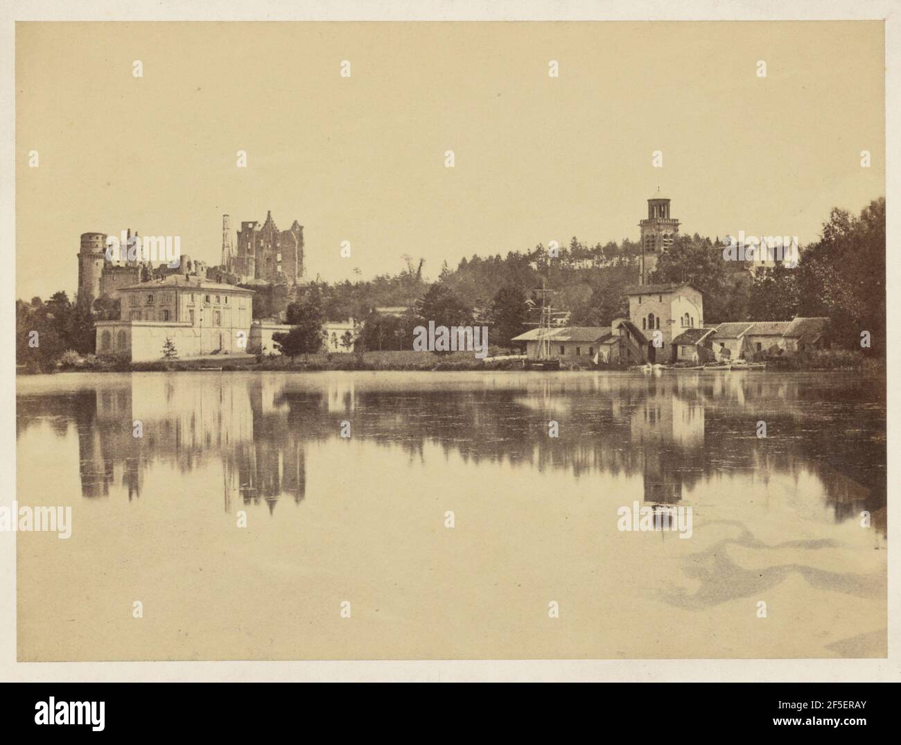 River Scene. Charles-Fortunat-Paul-Casimir Perier (French, 1812 - 1897 ...