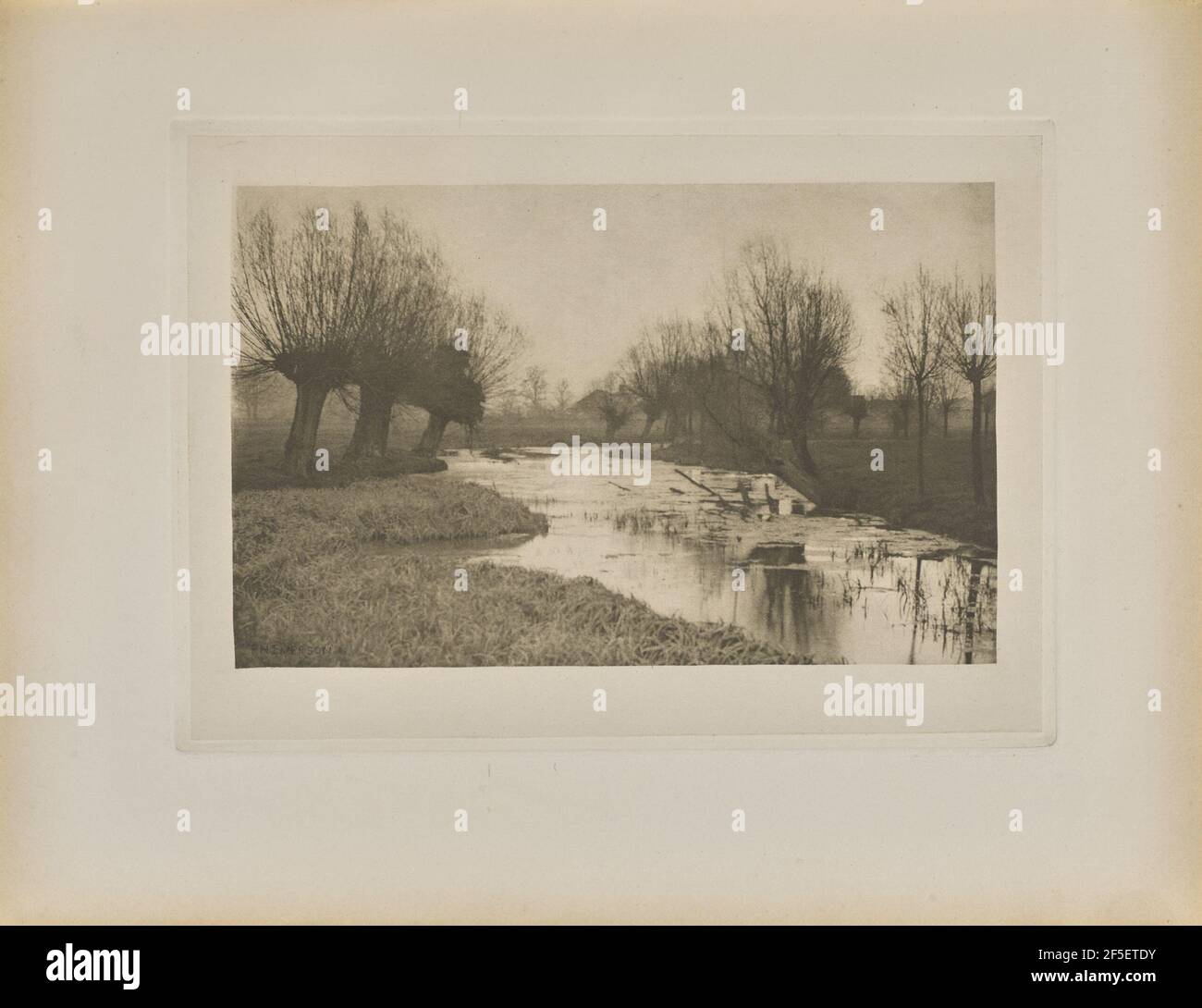 A Backwater on the Lea. Peter Henry Emerson (British, born Cuba, 1856 ...