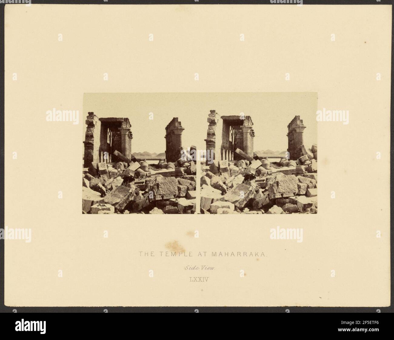 The Temple at Maharraka: Side View. Francis Frith (English, 1822 - 1898 ...