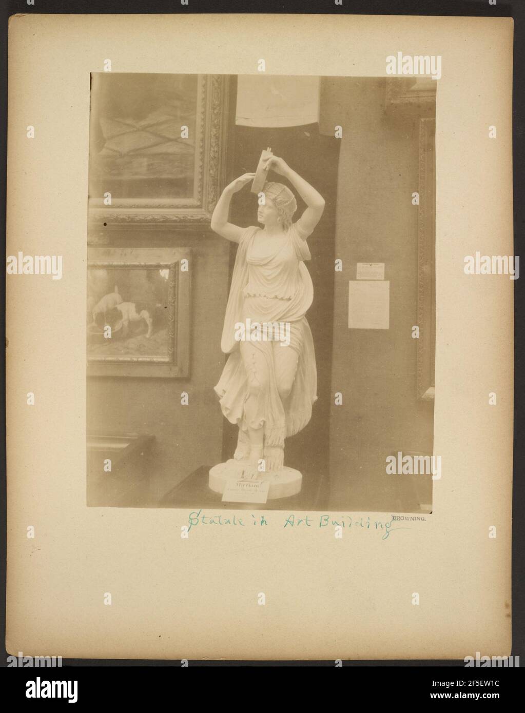 Statue in Art Building. Browning (American, active 1890s Stock Photo ...