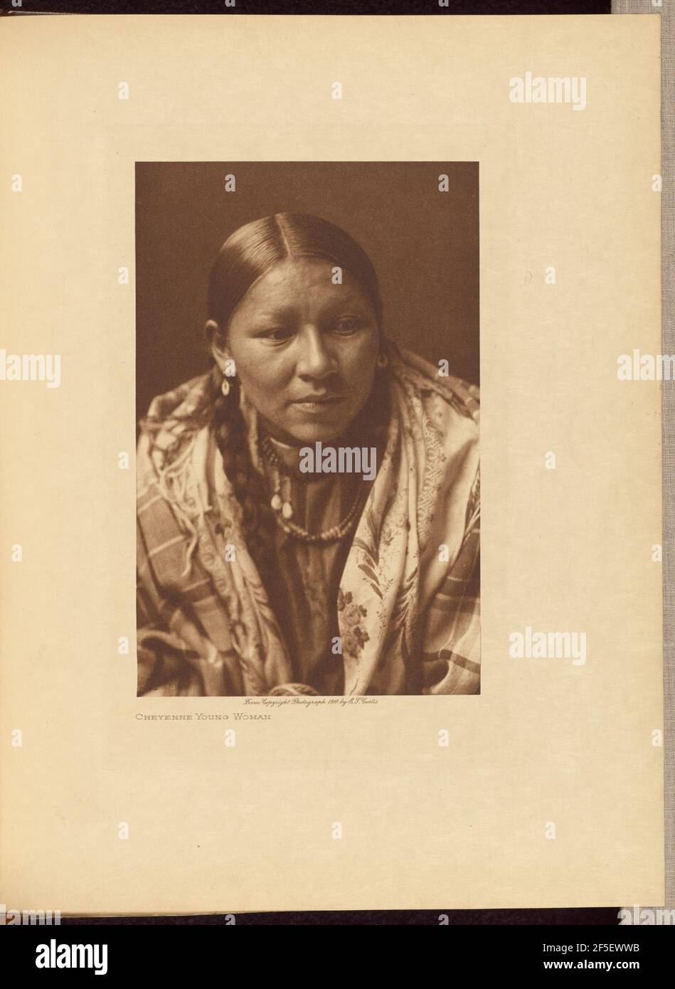 Cheyenne Young Woman. Edward S. Curtis (American, 1868 - 1952 Stock ...