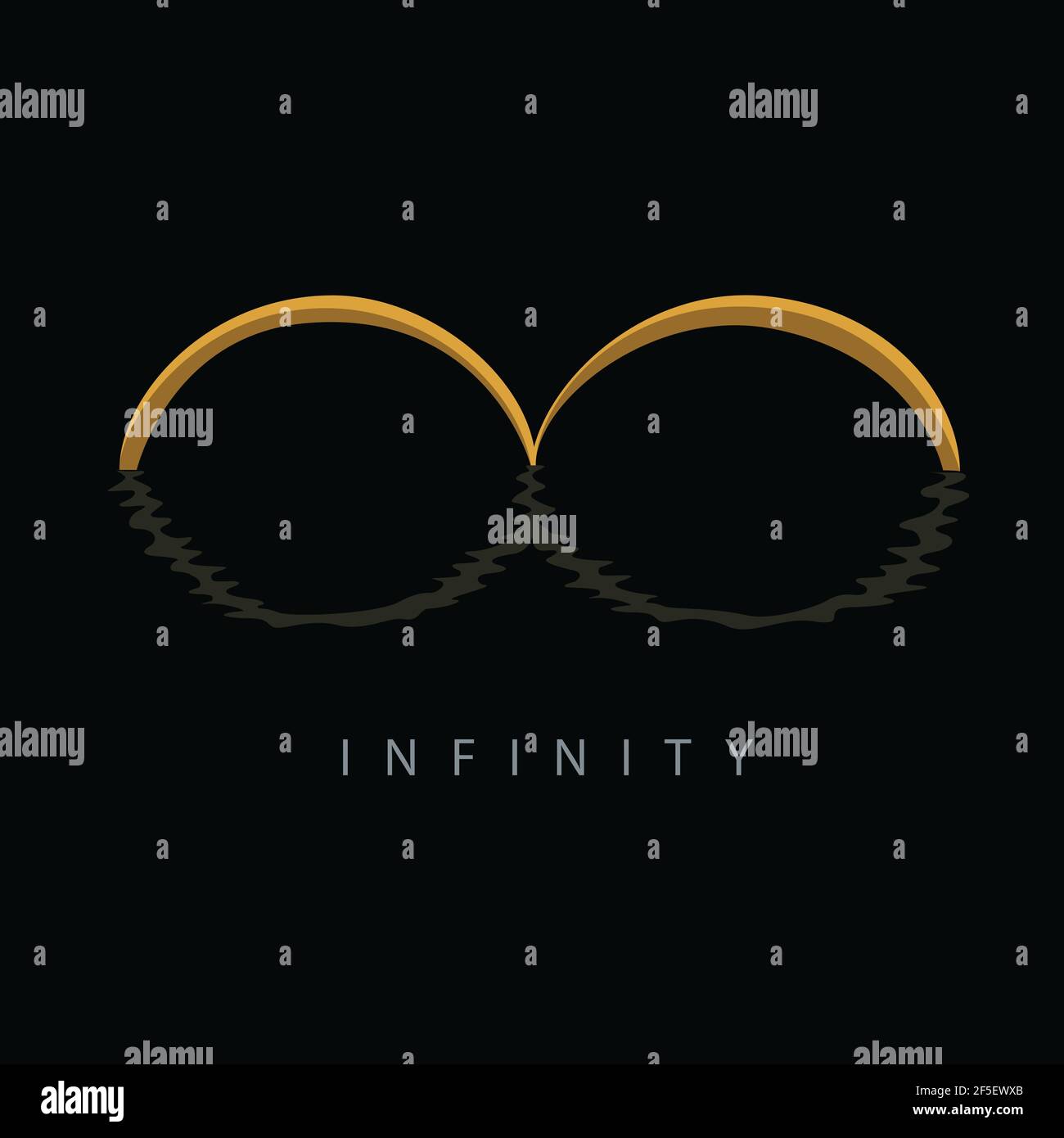 Infinity logo on black background. Creative vector company logo ...