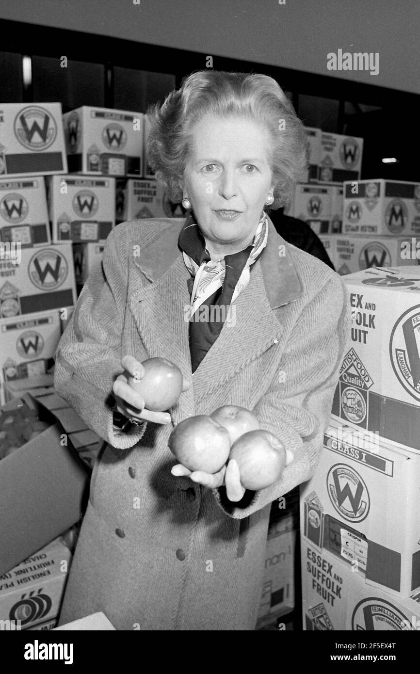 Mrs Thatcher in the north of England/Leeds/Bradford in 1987 Stock Photo ...