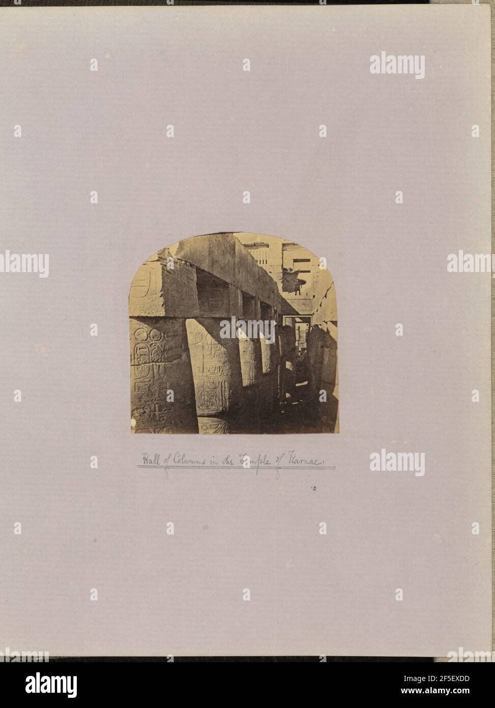Hall of Columns in the Temple of Karnak. Francis Frith (English, 1822 ...