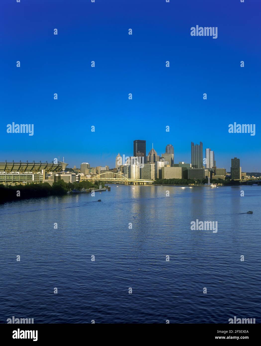 2002 HISTORICAL DOWNTOWN SKYLINE THE POINT PITTSBURGH PENNSYLVANIA USA ...