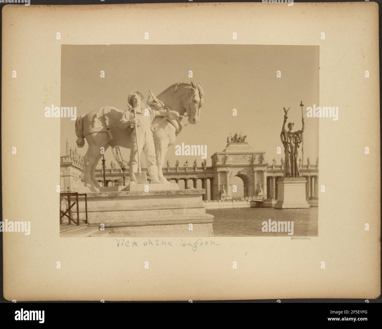 View on the Lagoon. Browning (American, active 1890s Stock Photo - Alamy