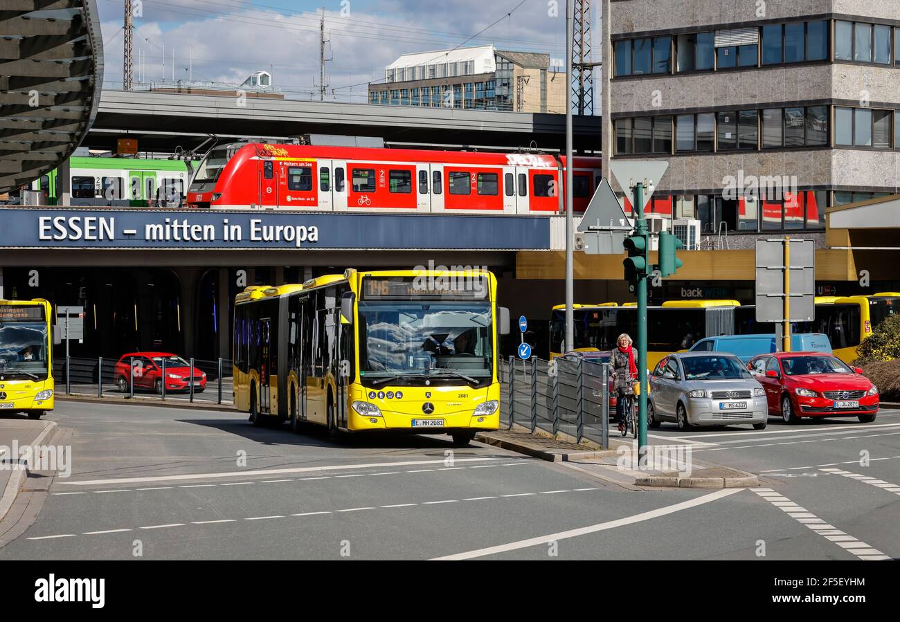 Essen, North Rhine-Westphalia, Germany - Various means of transport in ...