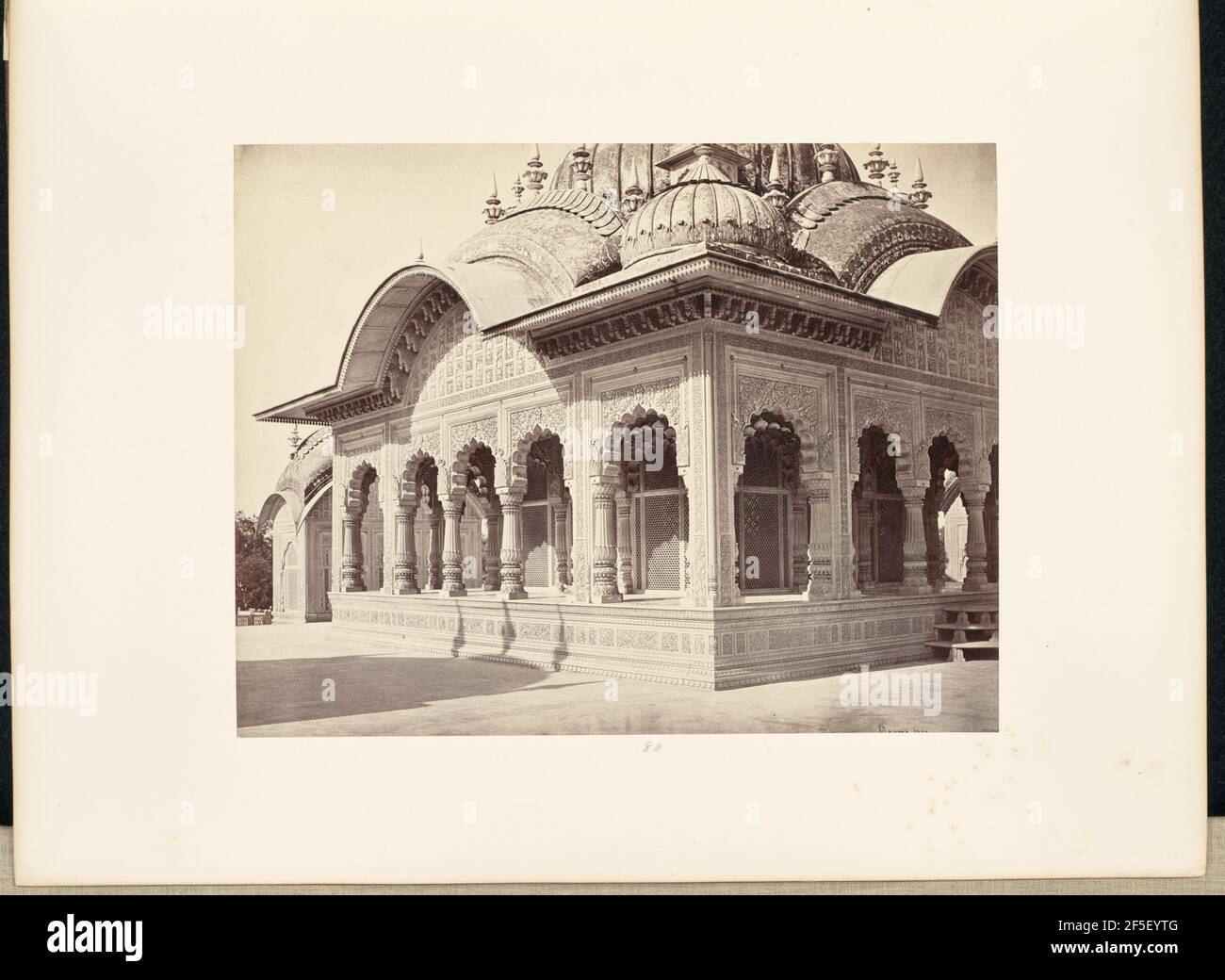 Goverdhun; Upper Portion of the Palace, Showing Beautiful Stone Carving ...