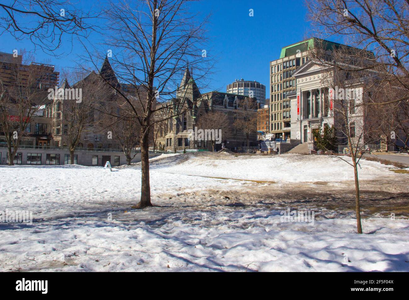 University campus in winter Stock Photo - Alamy