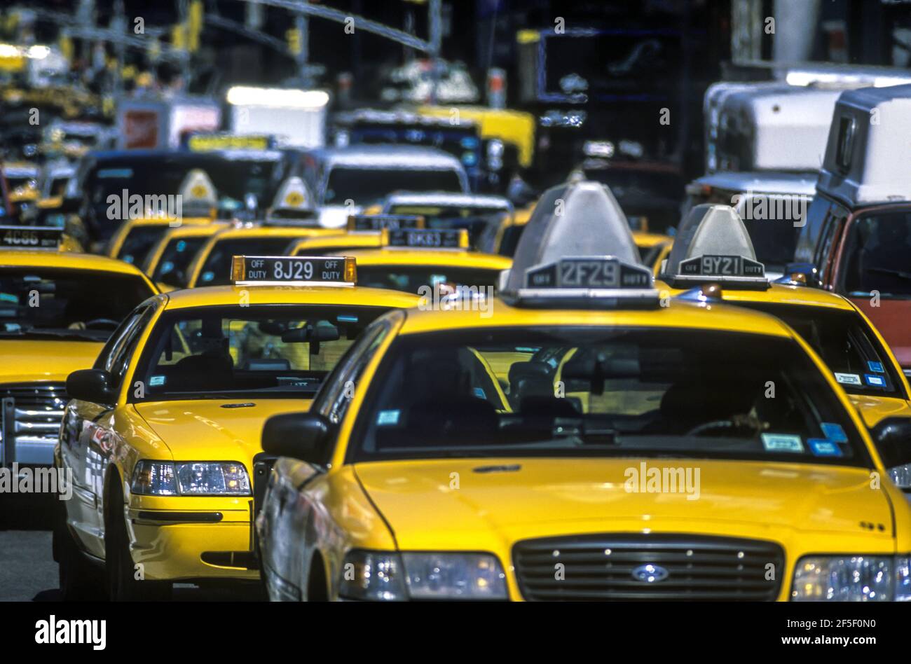 2002 HISTORICAL STACKED RACKED AND PACKED YELLOW TAXI CABS (©FORD MOTOR ...