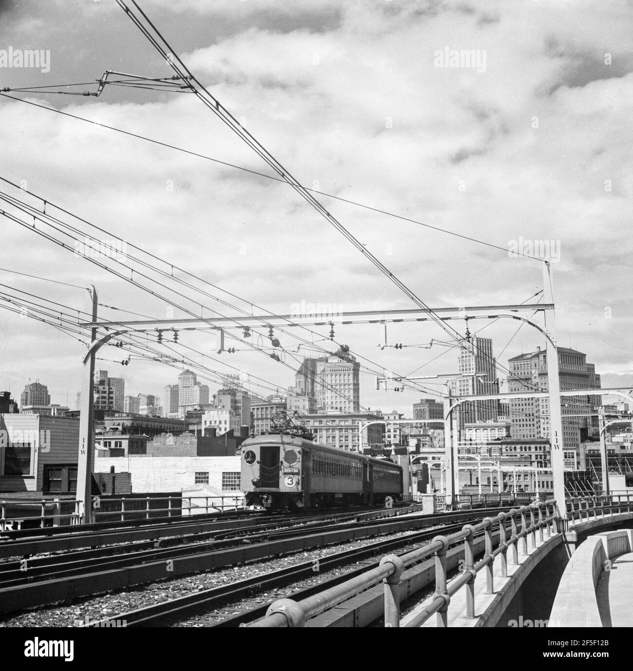 The city of San Francisco, California. Seen from the first street ramp ...