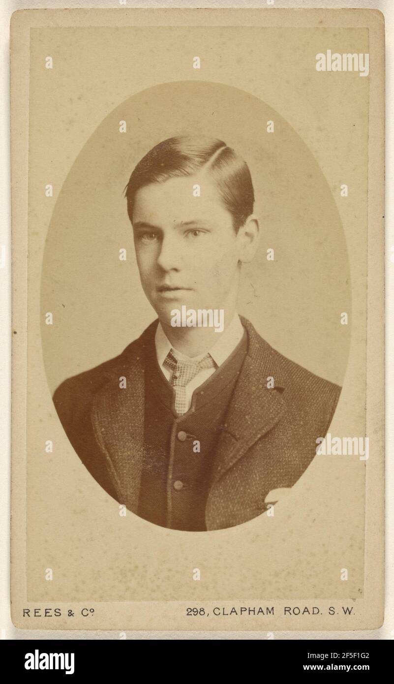 Unidentified young man, in oval style. David Rees & Company Stock Photo ...
